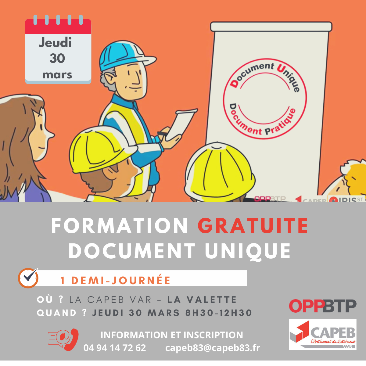 FORMATION GRATUITE DOCUMENT UNIQUE ・ CAPEB